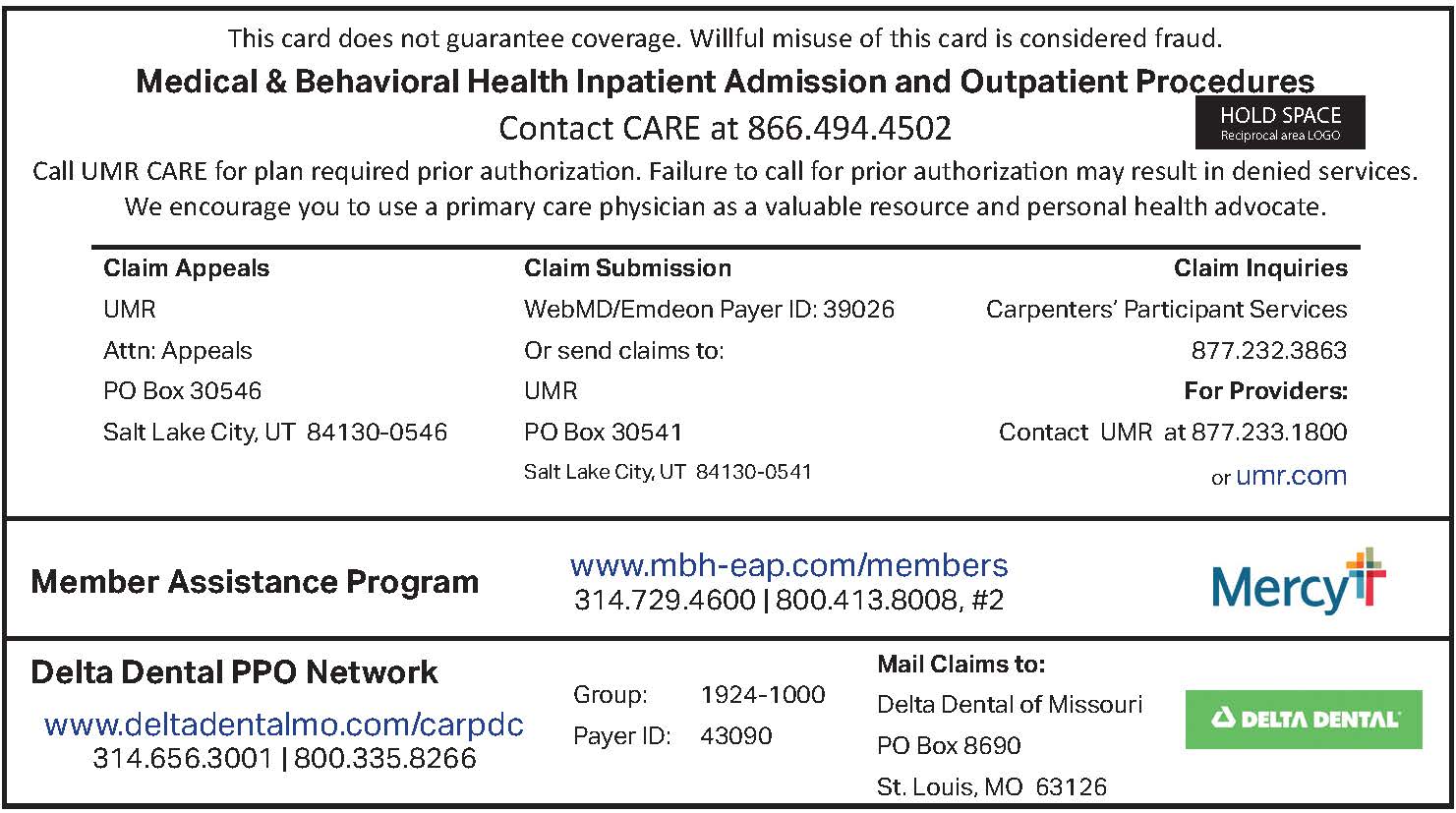 Medical Insurance ID Cards Coming Soon - Mid-America Carpenters ...